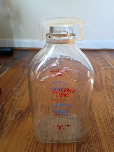 Vintage 1960’s Little River Farms Half Gallon Glass Milk Bottle | eBay