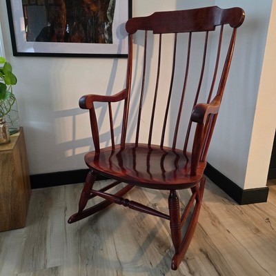 Antique Nichols and Stone Boston Rocker Rocking Chair 73-6 Maple Wood ...