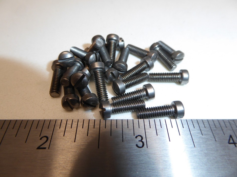 6-40 x 7/16" SS 410 Slotted Fillister Head Machine Screw VINTAGE US ...