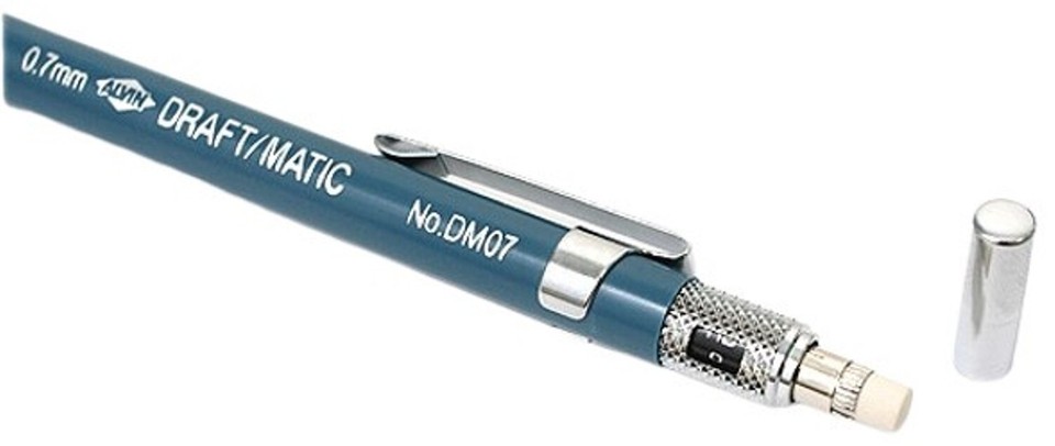 Alvin DM07 Draft/Matic Mechanical Pencil, 0.7mm, Knurled SS Grips - OLD ...