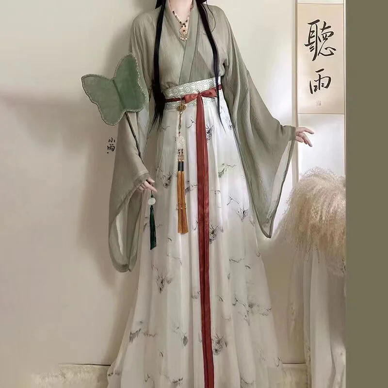 Chinese Style Hanfu Dress Women Traditional Embroidery Dress Cosplay ...