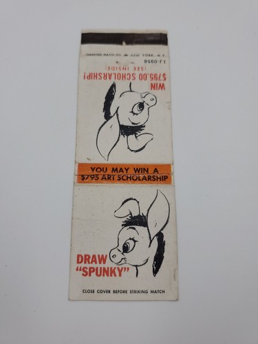 Art Instruction Schools Draw Spunky Matchbook Cover | eBay