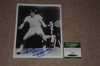 JIMMY CONNORS SIGNED AUTOGRAPHED VINTAGE 8X10 PHOTO TENNIS LEGEND SGC ...