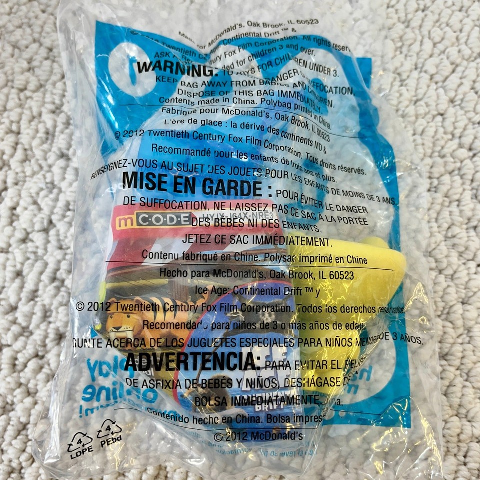 Sid Toy #1 Ice Age Continental Drift McDonald's Happy Meal Toy Sealed ...