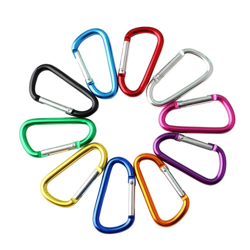 20Pcs 5cm Aluminum Alloy Carabiner, Multicolour Mini Carabiner Keychain ...