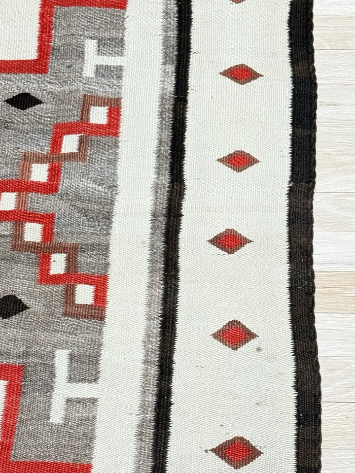 Antique Navajo Storm Pattern Rug 46" x 80" #603 | eBay