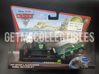 DISNEY PIXAR CARS NIGEL GEARSLEY PIT STOP LAUNCHER PC SAVE 6% GMC | eBay