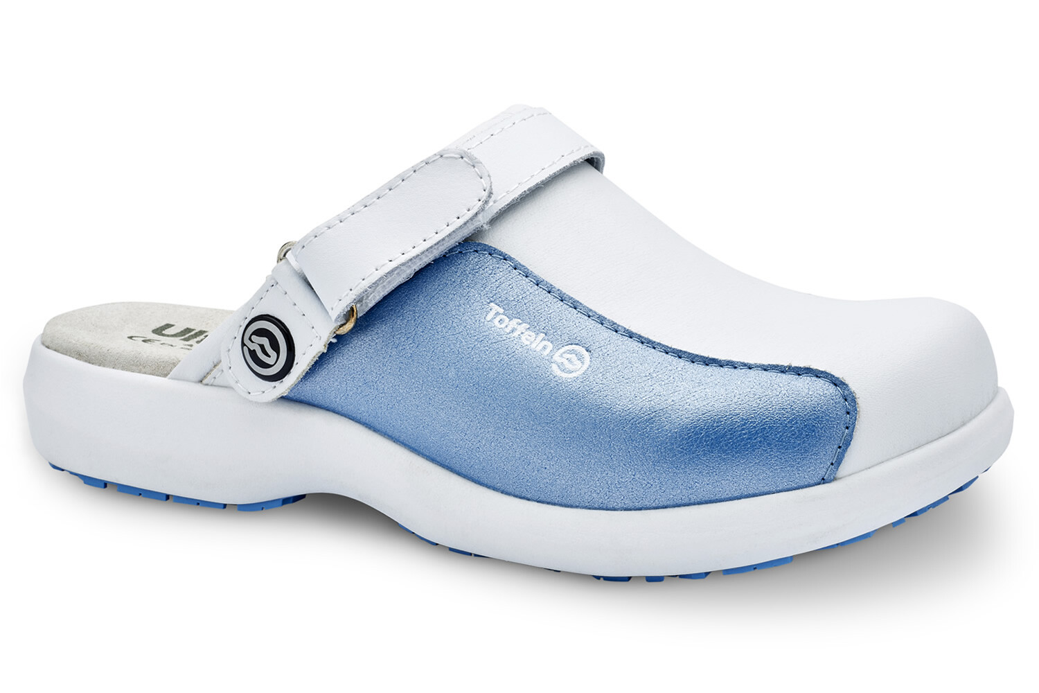 Toffeln Ultra Lite 0696 - Shiny Blue - Womens Work Clogs | eBay UK