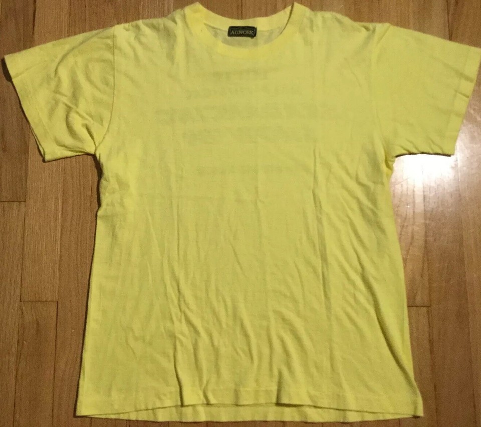 Vintage 1989 Japan Ska Skateboarding shirt M yellow punk rock skate 80s ...