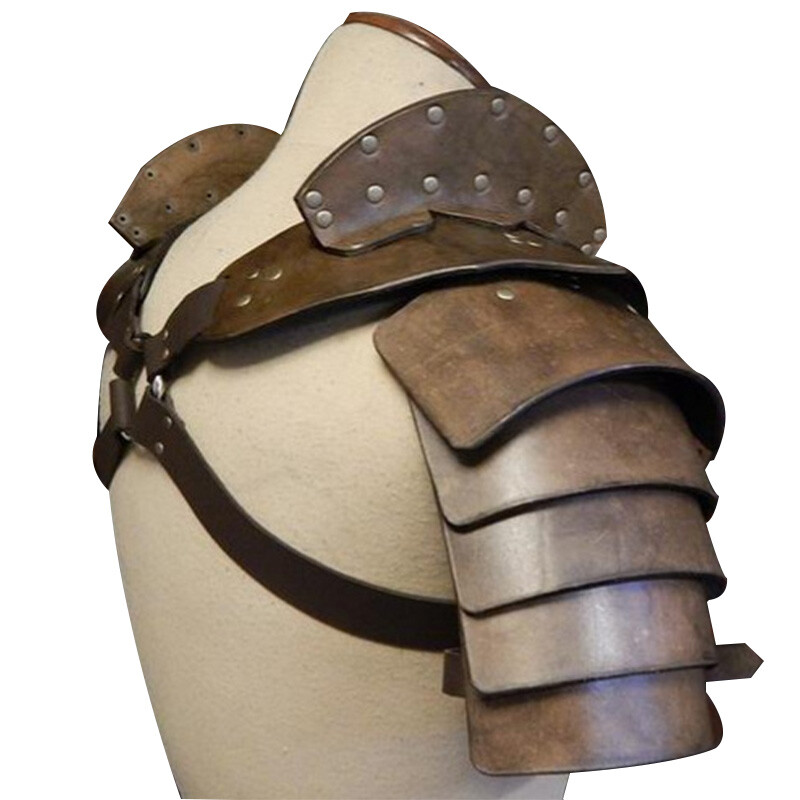Mens Medieval Shoulder Armor Gladiator Samurai Battle Knight Pauldrons ...