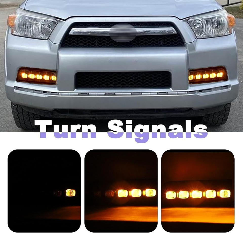 Daytime Running Lights Fog Lights for 2010-2013 toyota 4Runner Turn ...