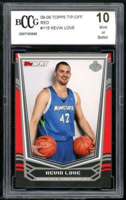 Kevin Love Rookie Card 2008-09 Topps Tip-Off Red #115 BGS BCCG 10 | eBay