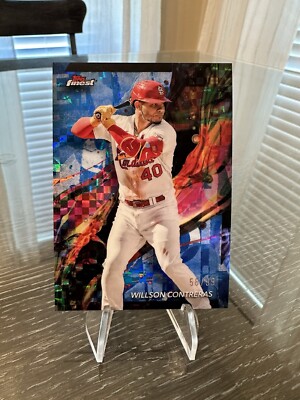 2024 Topps Finest Wilson Contreras Blue Checkerboard /99 St. Louis ...