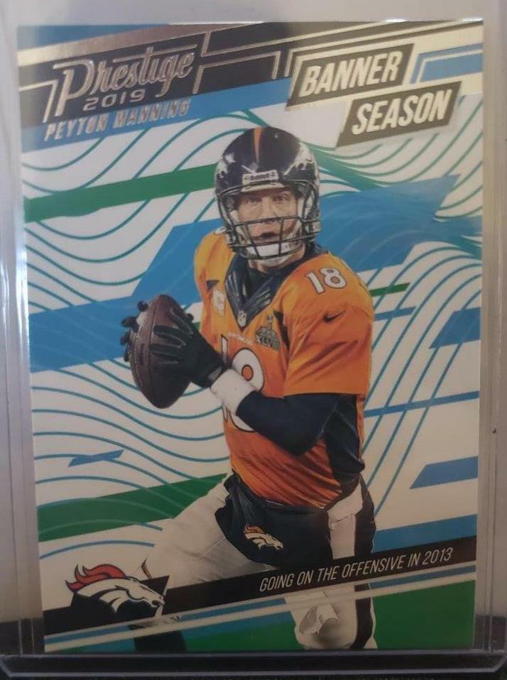 2019 Panini Prestige Banner Season Peyton Manning Green Parallel | eBay