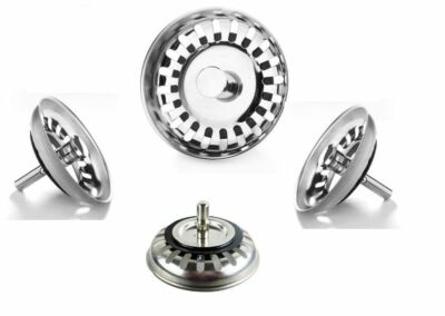 Premium Stainless Steel Replacement Kitchen Sink Waste Plug - Sizes 78 ...