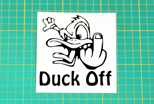 Duck Off Funny Rude Car Bumper Sticker Window Tailgate Vinyl Decal ...