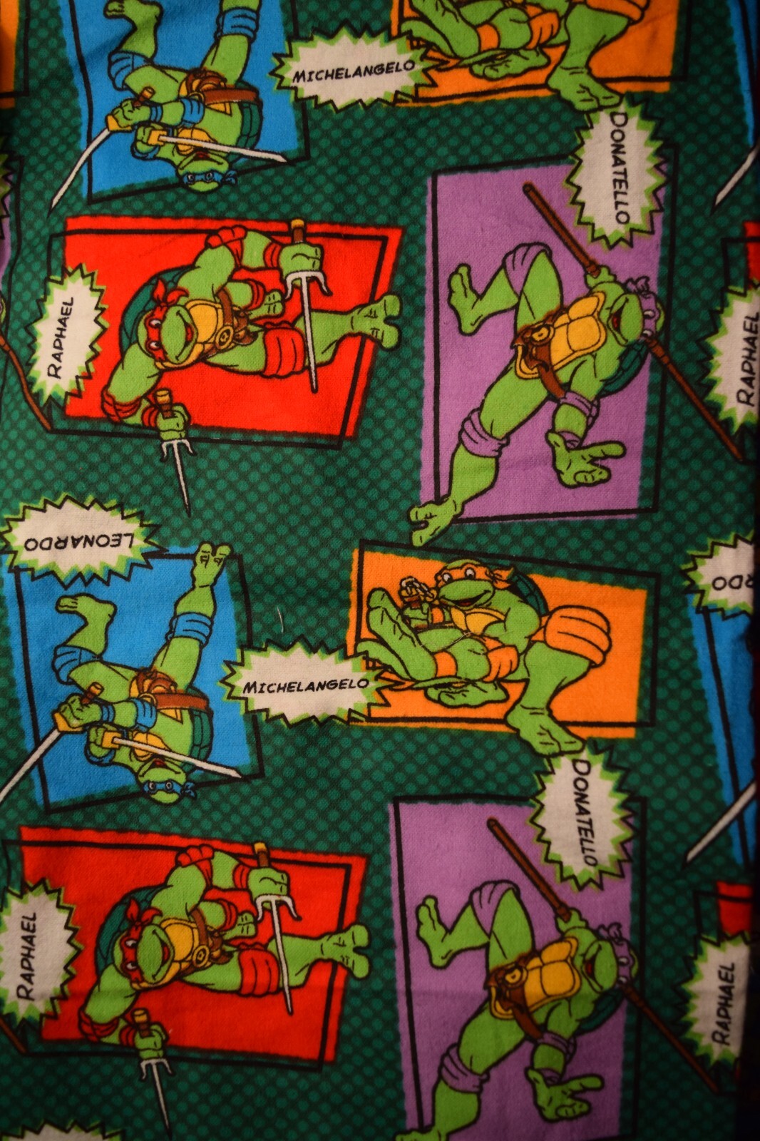 Teenage Mutant Ninja Turtles Thin Flannel TMNT Fabric 2015 Material 42 ...