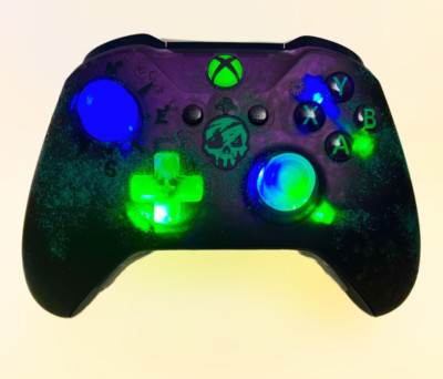 Microsoft Xbox Wireless Controller - Sea of Thieves - w custom LEDs ...
