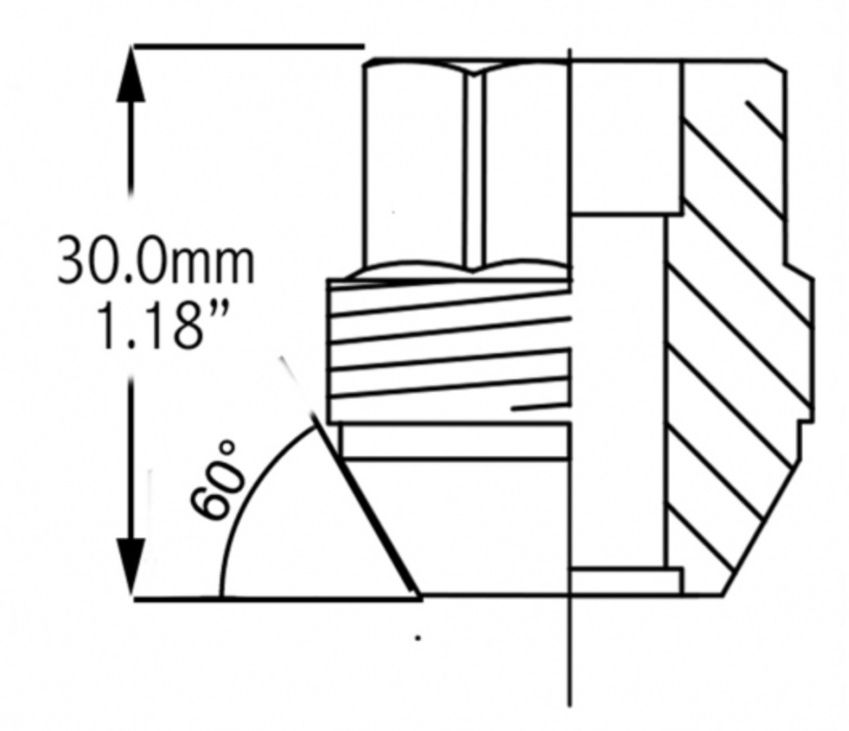 10x Piece | 14x1.5 Open End Lugs Nuts | Factory Style Lugs | fits Chevy ...