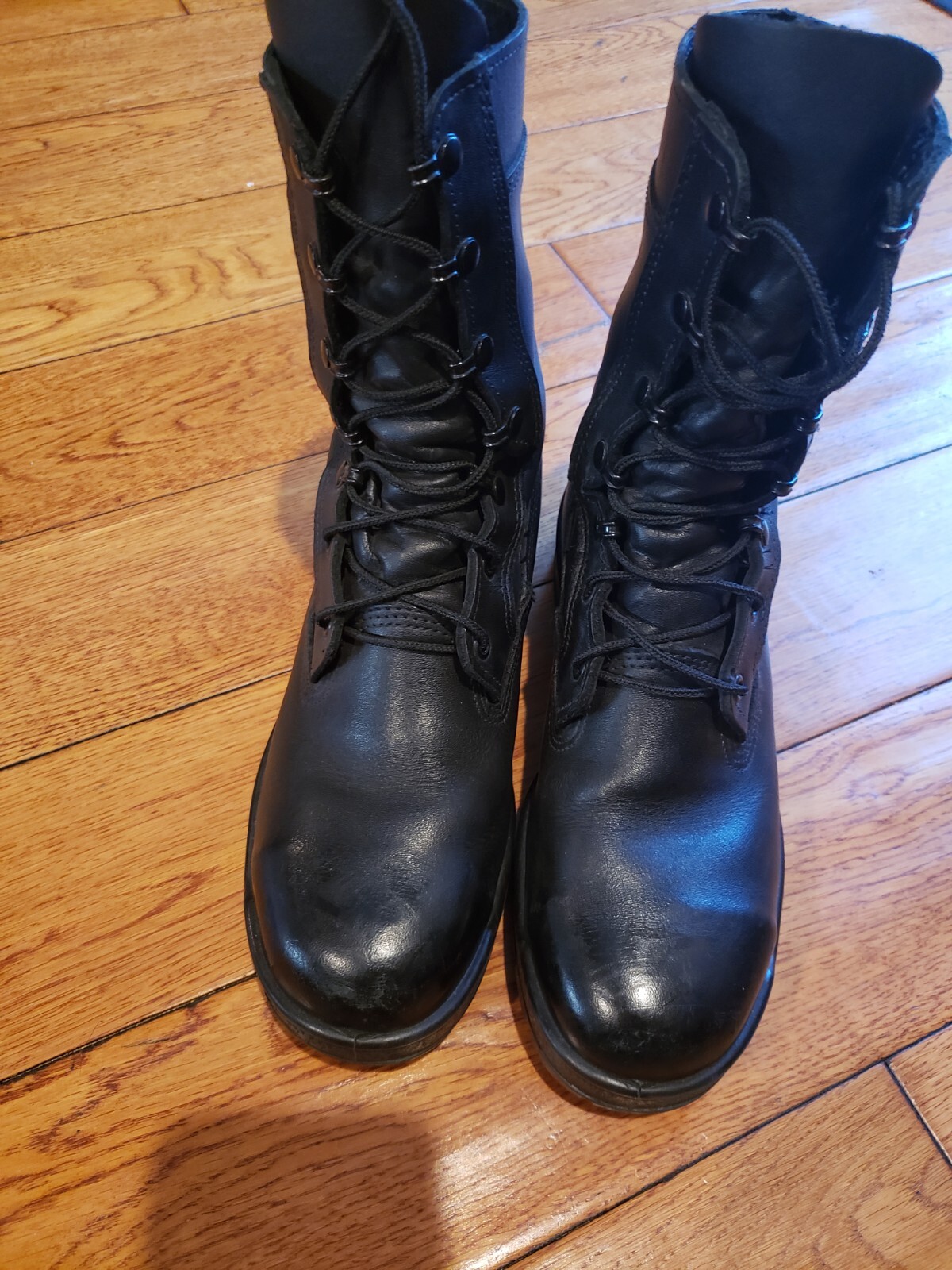 Vibram Black Men Combat Boots Lace Up Leather 808 Siz… - Gem