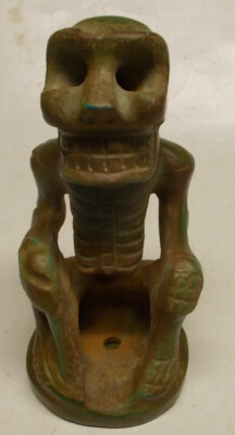 swirl multi color resin SKELETON IDOL inca goth death bakelite style ...