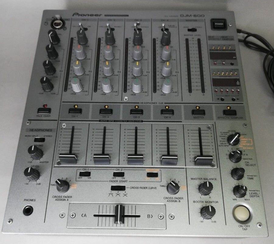 Pioneer DJM-600 Silver Professional DJ Mixer 4-Channel 4ch DJM600 ...