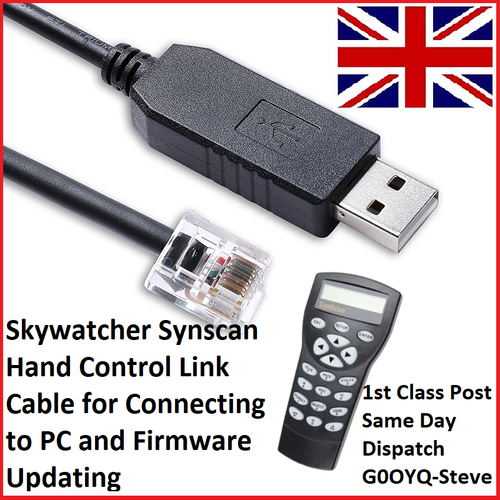 Skywatcher Synscan Hand Control Cable for Connecting to PC and Firmware ...