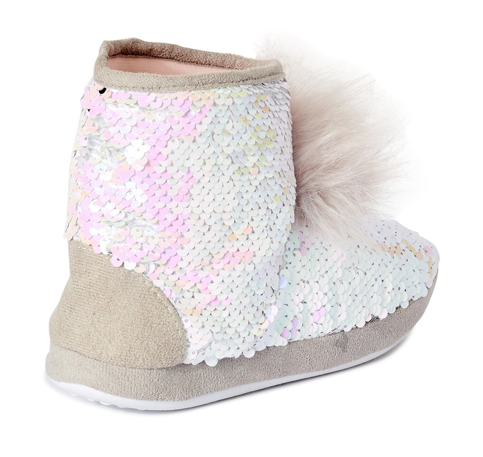 Girls Limited Too Glitter Slippers Size 11/12 or 13/1 Reversible ...