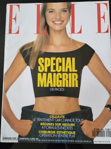 ELLE Magazine 20/03/1989; Spécial Maigrir/ Dustin Hoffman/ Melanie ...