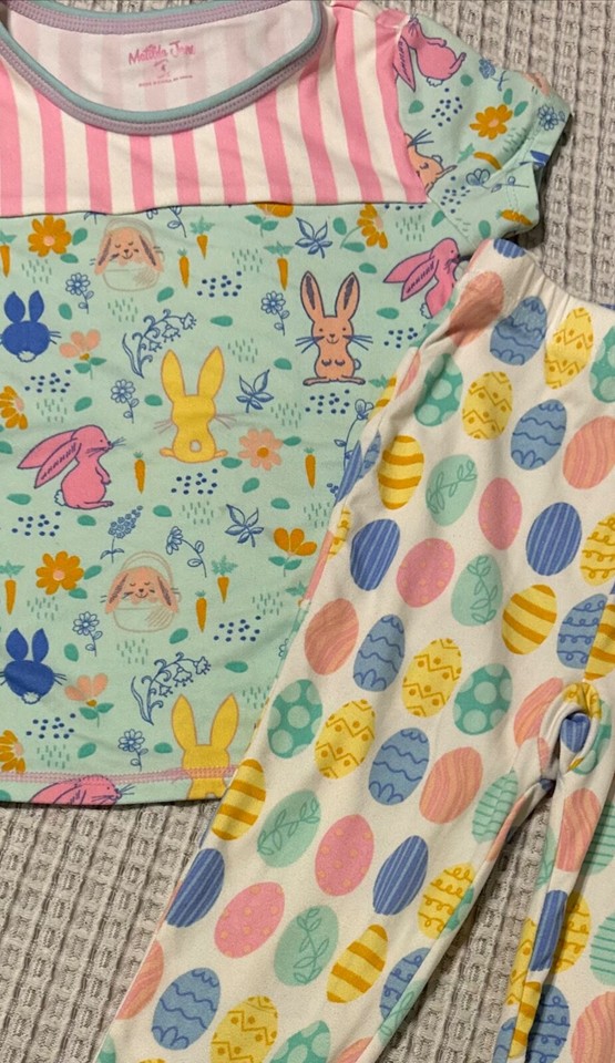 Matilda Jane Hoppin' Around PJ Pajamas Set EUC Dream Chasers Easter ...