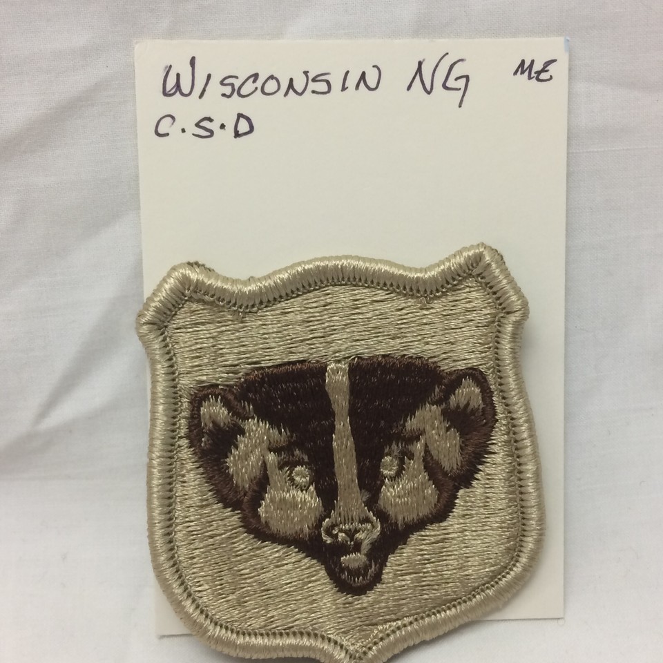 Vintage Military Patch Wisconsin Army National Constabulary Force Tan ...