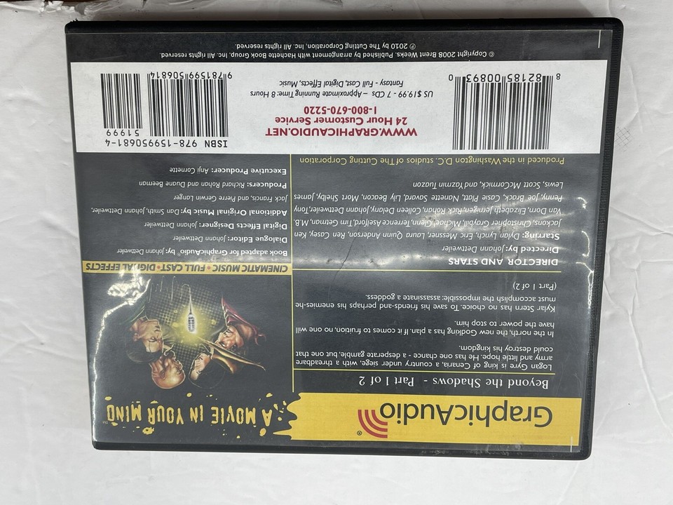Night Angel Trilogy: Beyond the Shadows 1 of 2 by Brent Weeks (2010, CD ...
