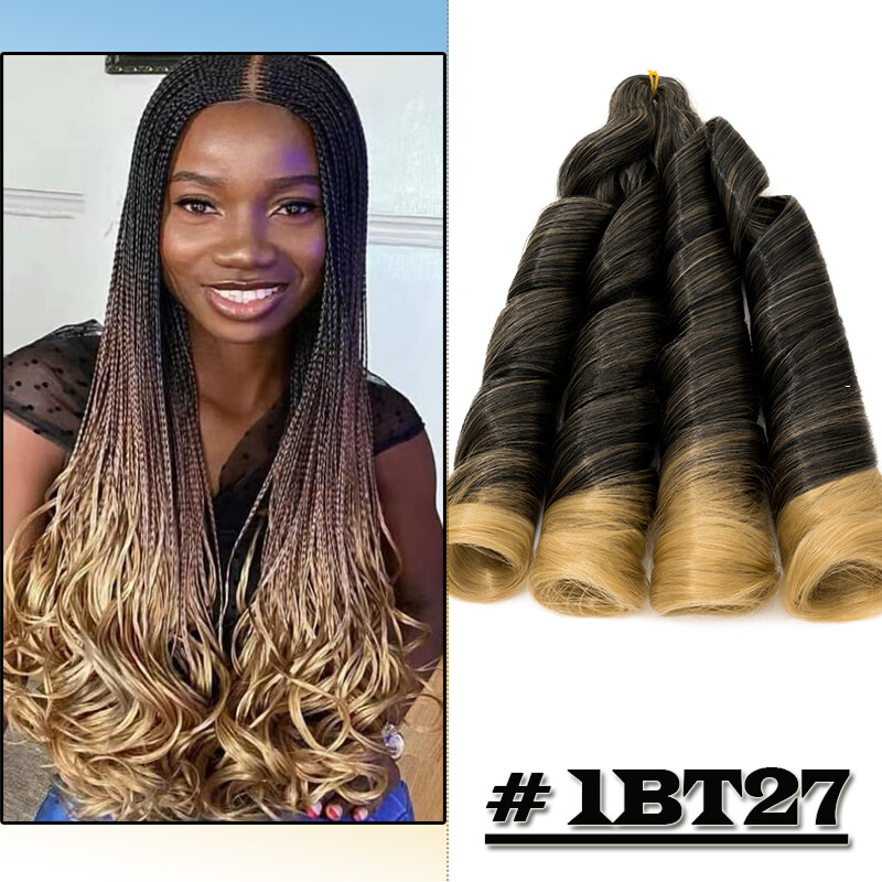 Curly Braiding Hair 24"Wave French Curls Braids Synthetic Extensions As ...