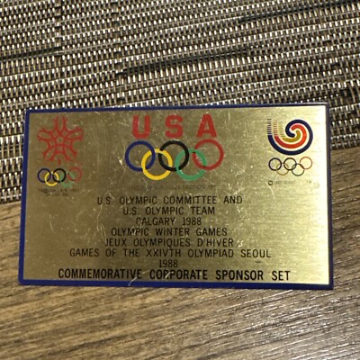 Calgary 1988 US Olympic Committee and Team Winter Games Corp. Sponsor ...