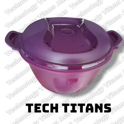Rice Genie*Tupperware*Microwave Rice Cooker *Purple*Large*3 Litre OR 12 ...