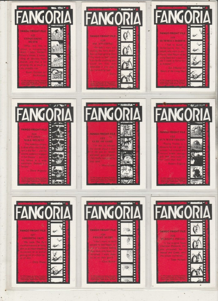 Night of the Living Dead 1992 Fangoria Horror Monster Card 63 LOT NM/NM ...