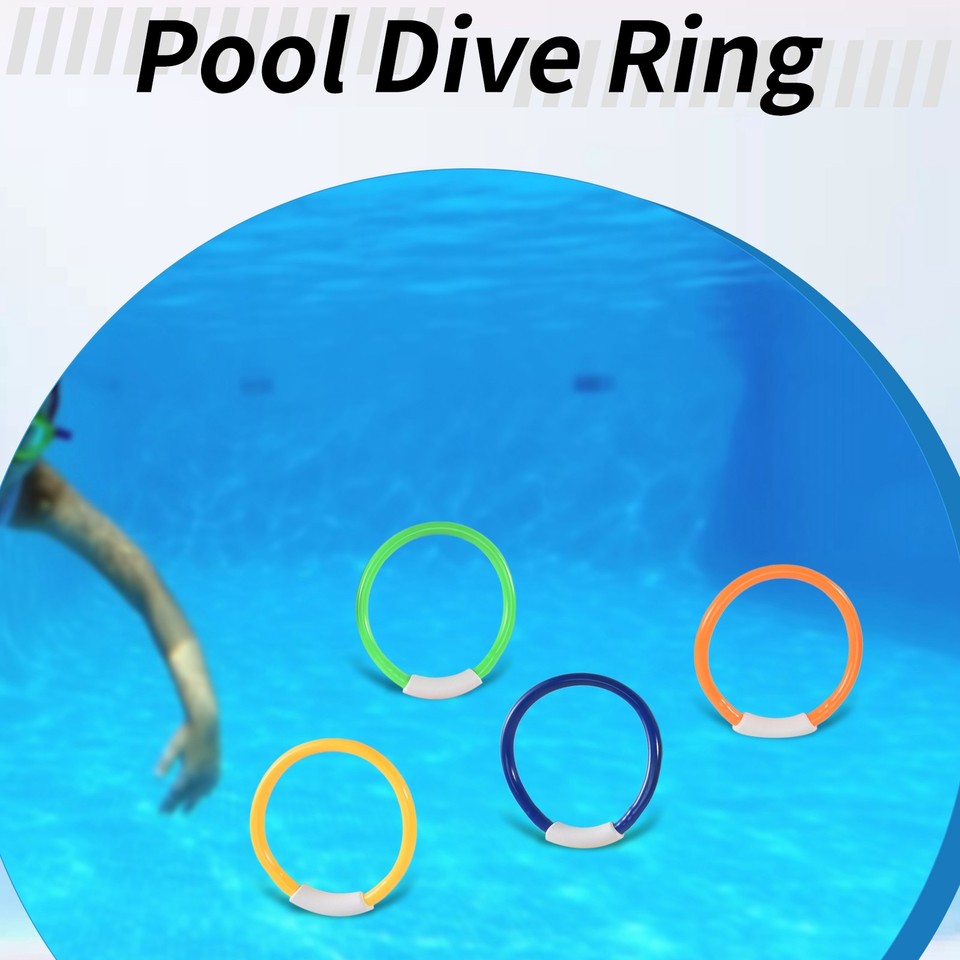 8PCS Pool Toys, Pool Rings for Kids, Underwater Training,1846 | eBay UK