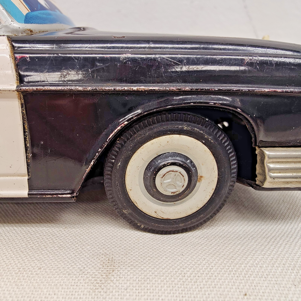 VTG Yonezawa Tin Litho Highway Patrol Police Car Friction Siren ...