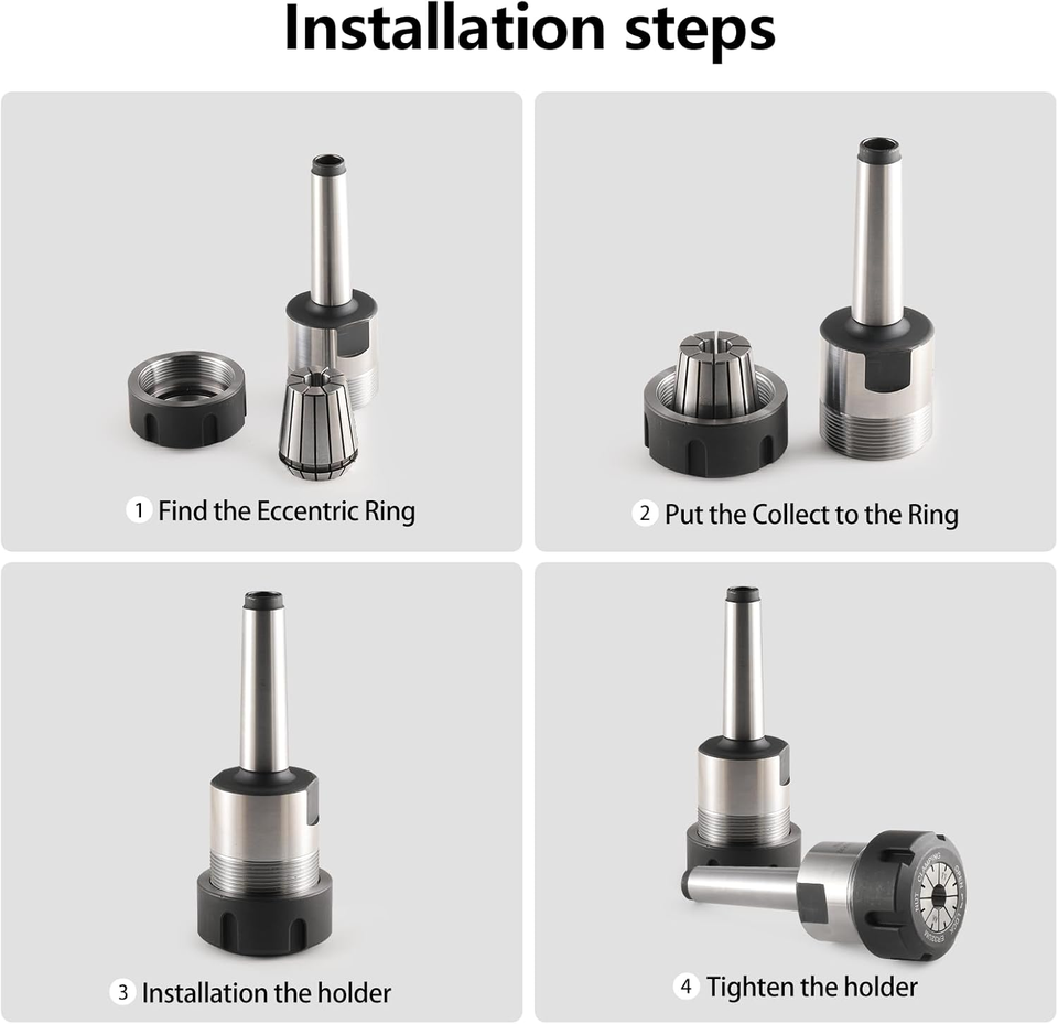 HOZLY MT2 ER32UM M10 Morse Taper Collet Chuck - MT2 Spring Collet Chuck ...