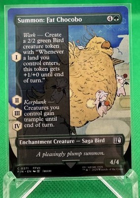 MTG Summon: Fat Chocobo (Borderless) Foil NM FINAL FANTASY Magic 371 | eBay