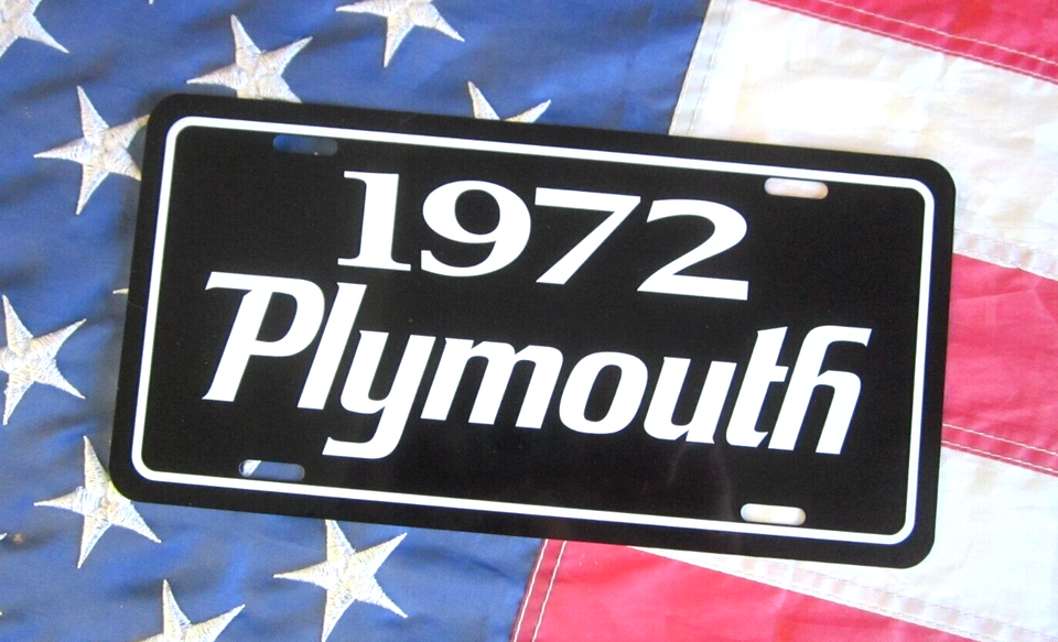1972 Plymouth license plate tag 72 Satellite Sebring Sport Fury Valiant ...