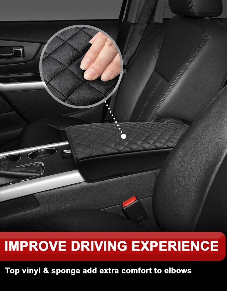 Fits 2011-2014 Ford Edge Center Console Lid Armrest Cover Vinyl Leather ...