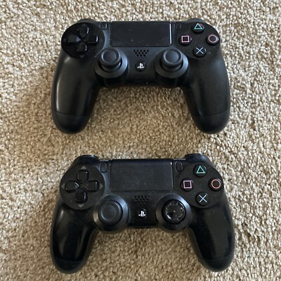 Two Sony PlayStation DualShock 4 Controllers - Black PARTS ONLY | eBay