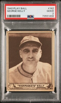 1940 Play Ball #142 George Kelly PSA 2 **HOF Highpockets Kelly** | eBay