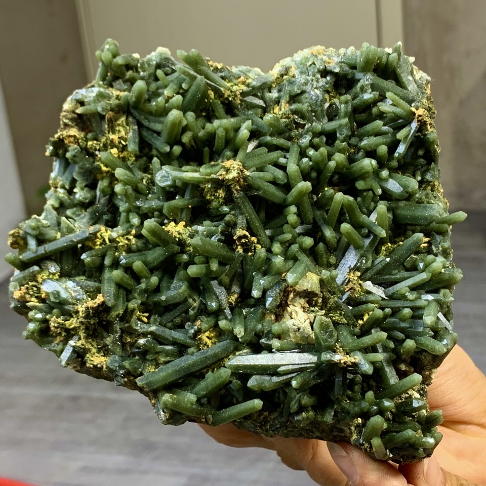 1.93LB Natural Green quartz Cluster With rock crystal mineral healing ...