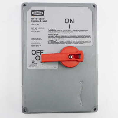 HUBBELL REPLACEMENT COVER for HBLDS10/HBLDS10RC Circuit Lock Disconnect ...