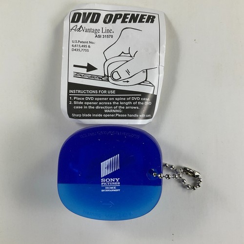 SONY Pictures Home Entertainment DVD Opener Keychain Video Store Promo ...