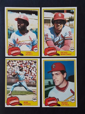 1981 Topps St. Louis Cardinals Baseball Cards. 4 Card Lot. Martinez ...