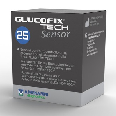 Strisce misurazione glicemia glucofix tech sensor 25 pezzi | eBay