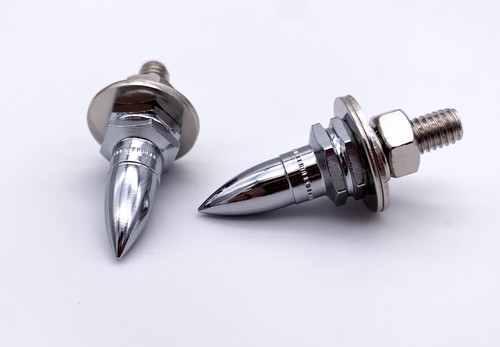 Universal Chrome Bullet License Plate Fasteners Bolts Screws | Silver ...